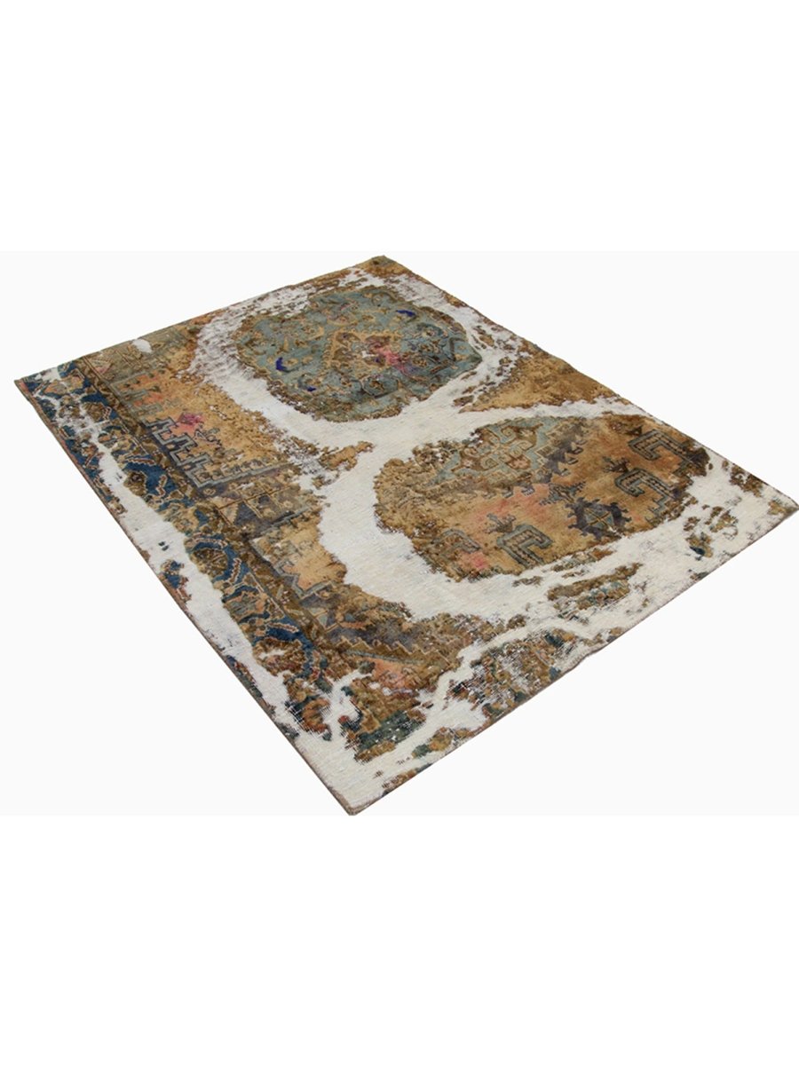 5x6 Vintage Distressed Persian Rug – Hand Knotted Wool Rug – RenCollection