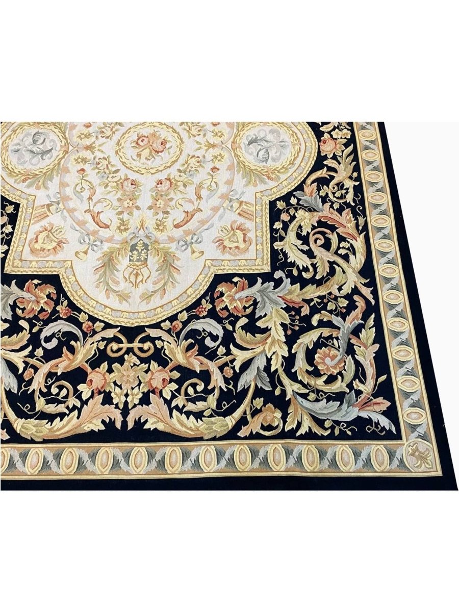 9x12 French Style Aubusson Rug – Finely Crafted Design – RenCollection